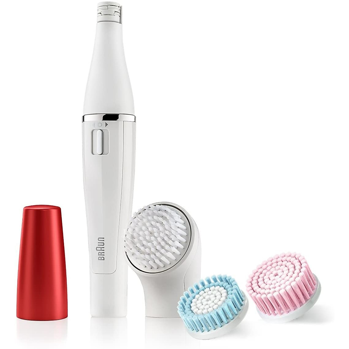 Braun FaceSpa 852 (Japanese Edition) Women's Miniature Epilator, Electric Hair Removal, with 2 Facial Cleansing Brushes, Beauty Pouch and Stand