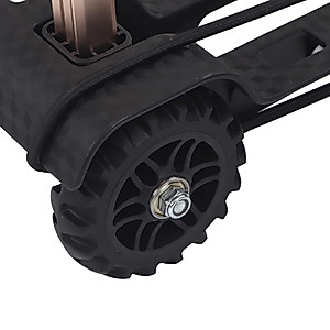 Natudeco Shopping Trolleys Heavy Duty Folding Hand Trolley with 4 Silent Wheels Adjustabled Pull Cart for Luggage Shopping 88lb Load Capacity