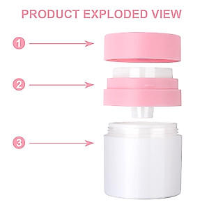 3 Pc Airless Pump Jar, Airless Pump Jars Sets, Containers for Toiletries, Lotion Dispenser, Moisturizer Container, Airless Pump Bottles, Small Containers, Drunk Elephant Container, Cosmetic Cream Jar