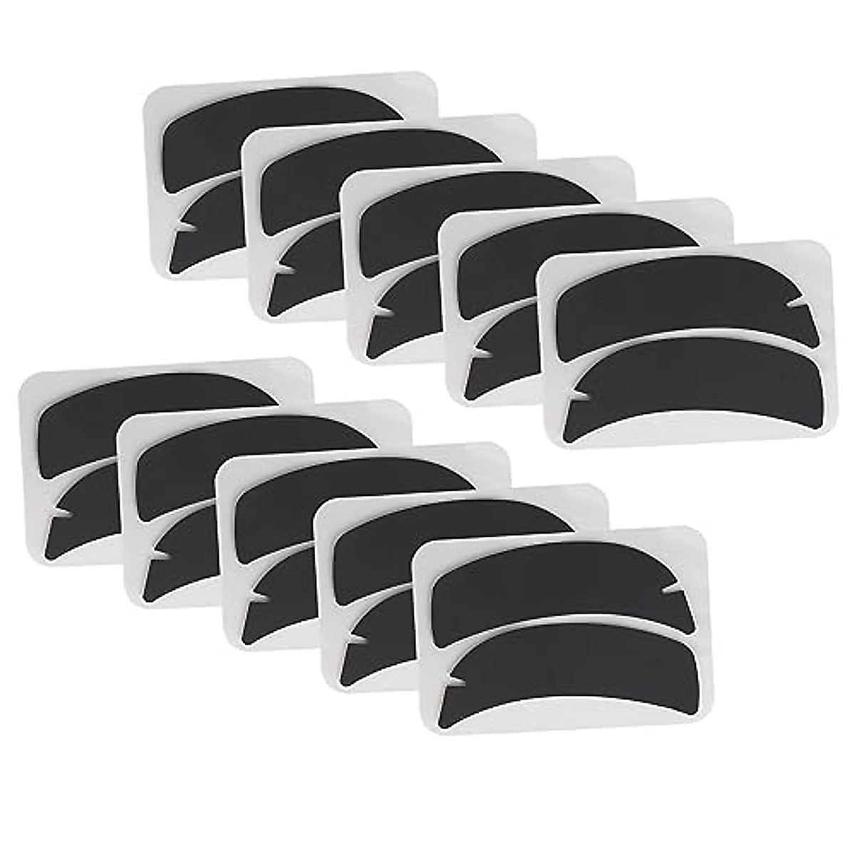 Eyelash Extension Patches, Notch Eyelash Extension Under Eye Gel Pads 10 Pairs Soft for Salon (Black)