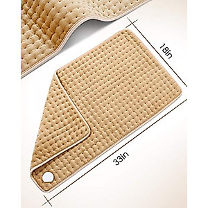 Heating Pads for Back Pain,18"x33" Large Electric Heating Pads with Auto Shut Off,6 Temperature Settings, Fast Heating for Neck Back Shoulder