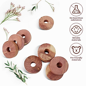 15 Pack Cedar Blocks, Cedar Blocks for Clothes Storage, Accessories for Household Closets, Wardrobes, Drawers Natural Aromatic