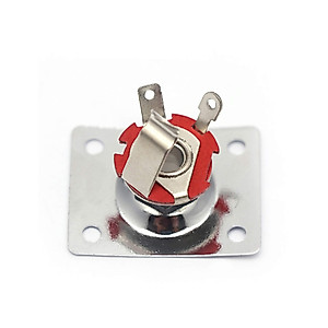 Metallor Output Input Jack Plate Socket for Tele SG Style Electric Guitar Parts Replacement Chrome.