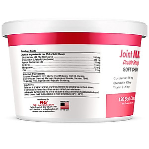Joint MAX Double Strength Soft Chews for Dogs - Vitamins, Minerals, Antioxidants - Glucosamine, Chondroitin - Beef Flavor - Maximum Joint Health Supplement - 120 Chews
