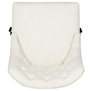 Safavieh Mercer Collection Soho Tufted Linen Light Cream Swivel Desk Chair