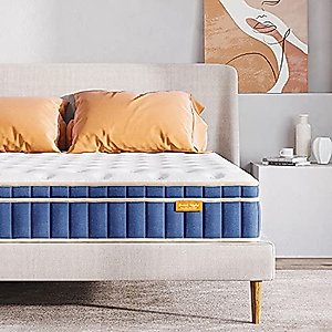 Sweetnight Full Mattress, 8" Full Size Hybrid Mattress with Gel Memory Foam & Individually Pocket Springs