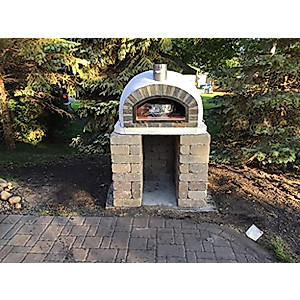 Pizzaioli Stone Arch Traditional Brick Pizza Oven. Premium Triple Insulated for Delicious Outdoor Grilled Steaks, Fish, Veggies, Bread. Cooks Pizzas in 90 Seconds
