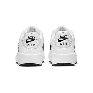 Nike Men's Air Max 90 G Spikeless Golf Shoes, White/Black, 11