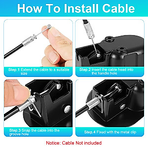 Sopito Recliner Handle Universal All-Metal Couch Recliner Release Pull Handle Replacement Parts with Retaining Clips, Fits Lazyboy, Ashley, and Most Recliner Brands