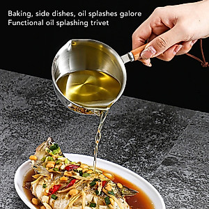 Stainless Steel Mini Sauce Pan, 350/500ML Small Saucepan Sauce Cup Sauce Pot with Long Handle for Banquet Chocolate Melting Coffee(350ML)