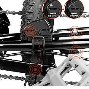 COOSPO Cadence and Speed Sensor, 2 in 1 Bluetooth ANT+ RPM Cycling Cadence Sensor, Wireless Bike Speed Sensor for Bicycle, Compatible Cycling Computer/Rouvy/Peloton/Wahoo APP