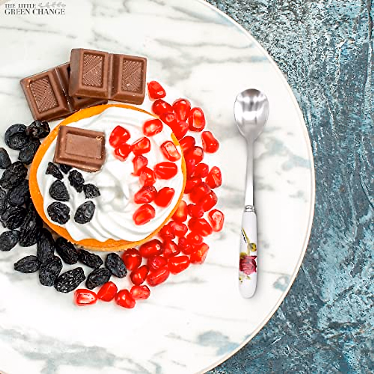 6Pcs Coffee Spoons for Coffee Bar - Chinese Floral Stainless Steel Spoons Kitchen Set Tea Spoons Silverware Set - Ice Cream Spoon Cake Tableware Set Coffee Stirrers Reusable Dessert Spoons for Tea Set