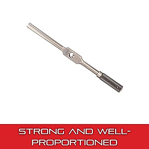 Starrett Tap Wrench with Tempered Gripping Surfaces - 1/4-5/8" (6.35-16mm) Capacity Tap Size, 12" (300mm) Body Length, 5/32-3/8" (4-9.5mm) Square Shank - 91C