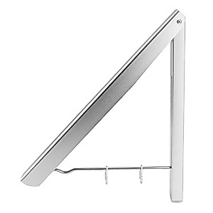 plplaaoo Clothes Drying Rack,Wall Mounted Drying Rack,Durable Aluminum Folding Clothes Drying Rack,Retractable Clothes Hanger Rack for Laundry Room Closet Storage Organization(Silver)