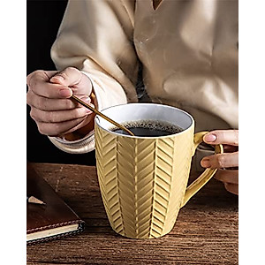 AmorArc Large Coffee Mugs Set of 6, 20oz Coffee Cups for Latte/Cappuccino/Tea/Cocoa, Ceramic Coffee Mugs with Textured Patterns for Men Women Mom Dad, Dishwasher&Microwave Safe, Multi-color