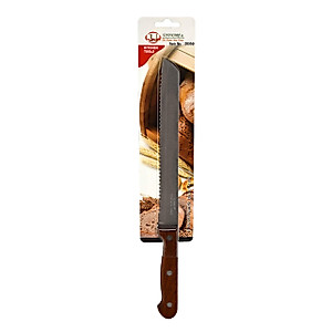Uniware Stainless Steel Bread Knife with Wood Handle, 8 Inch Sharp Blade