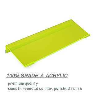 Richboom Epoptic Green Acrylic Tilted Computer Keyboard Holder for Easy Ergonomic Typing, Keyboard Stand for Office, Home, School, Fluorescent Green