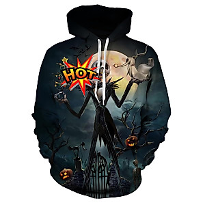 uelbmovn Anime Hoodies for Men/Women Cartoon Novel Sweatshirts 3D Printed Novelty Fashion Pocket Pullover S2 XXL