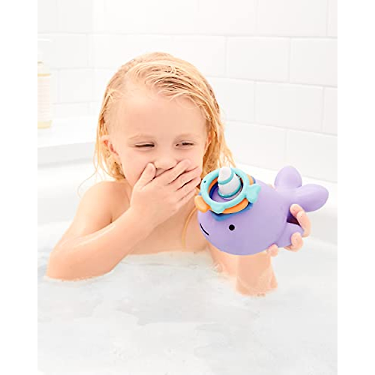 Skip Hop Baby Bath Toy, Zoo Narwhal Ring Toss