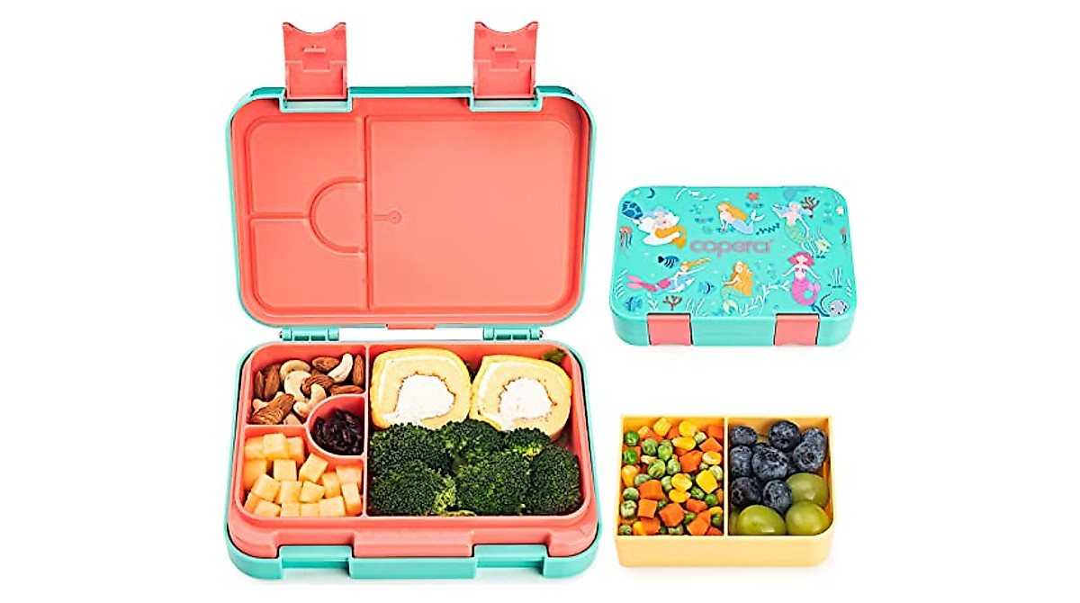 Caperci Mermaid Kids Bento Lunch Box | Leakproof & Fun