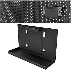 DEZCTOP D-Board Kit for Nintendo Switch Holder Accessories, Heavy Metal Support Black, Easy to Install, Quick-Mount for Bifrost Series Computer Desk Home Office Table Declutter Storage