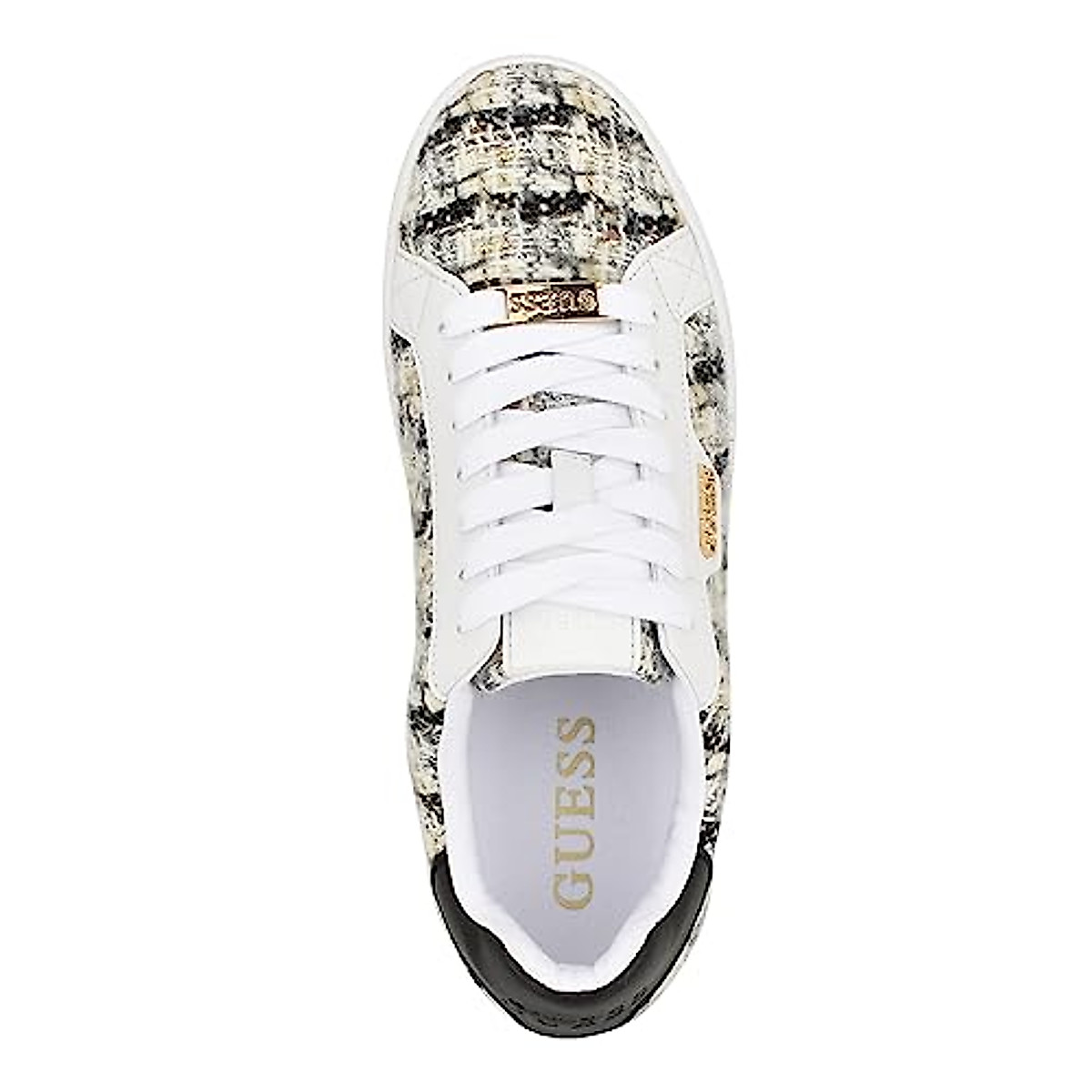 GUESS Women's RENZY Sneaker, Black 007, 6.5