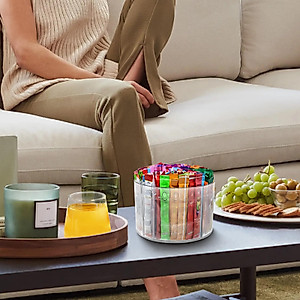 Drink Packet Organizer for Powdered Drink Mix,Powder Packet,Water Packet,Water Flavor Packet,Lazy Susan Organizer for Drink Mix Rotating Holder for Drink Mix Necessities