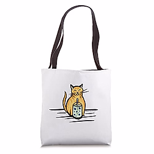 Boba Cat Tote Bag
