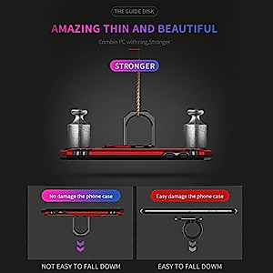 ULAK Compatible with iPod Touch 7 Case/iPod Touch 6 Case with 2 HD Screen Protectors, Hybrid Rugged Shockproof Cover with Built-in Kickstand for iPod Touch 7th/6th/5th Generation (Red)