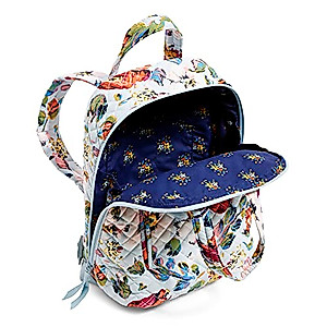Vera Bradley Women's Cotton MiniTotepack Backpack, Sea Air Floral - Recycled Cotton, One Size