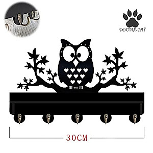 Doublecat Owl Animal Big Hook with Shelf for Lover Coat Clothes Holder Christmas Gift DIY Mould Wonderful Holder Wall Decorative Gift Kids Winter Style