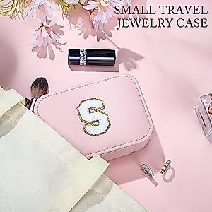 Parima Medium Jewelry Box for Girls, Travel Initial Jewelry Box for Girls | Medium Jewelry Organizer Box | Travel Jewelry Case Jewelry Box Organizer | Mini Travel Jewelry Box - Letter O, Pink