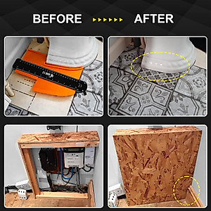 JOREST Connectable Contour Gauge (10+5 Inch), Profile Super Duplicator with Lock, Shape Outline Angle Measuring Tool for Woodworking Flooring, Unique Gift for Father Dad Husband Carpenter, Men Gadgets