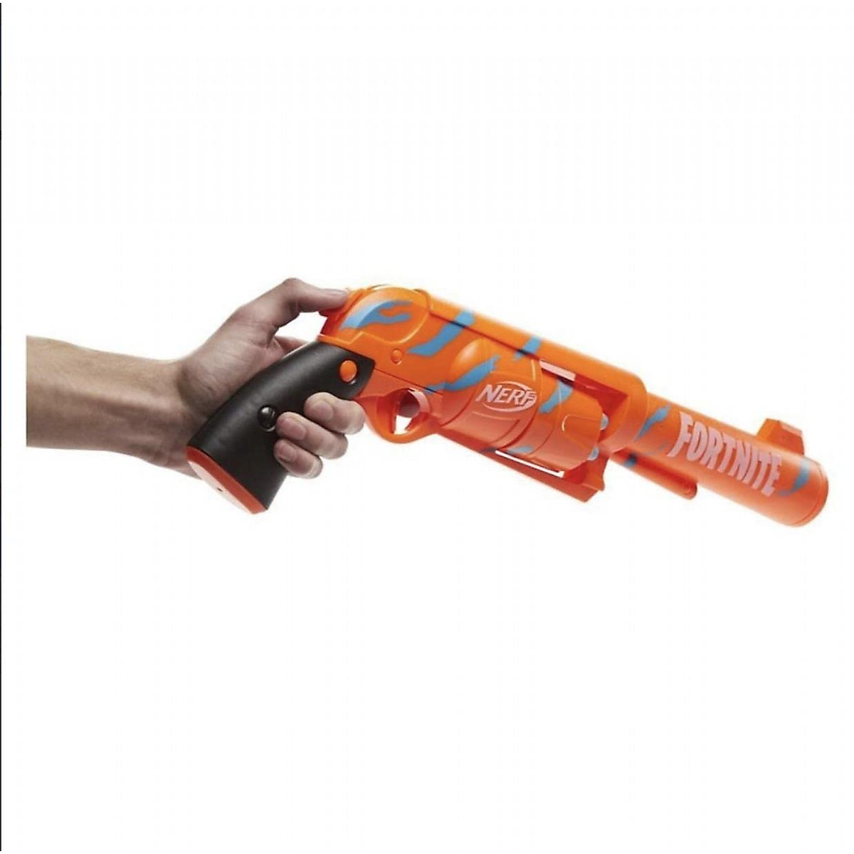 Nerf Fortnite 6-SH Blaster-Camo Pulse Wrap, Hammer Action Priming, Drum, 6 Elite Darts