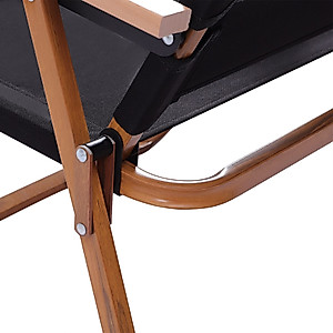 BANLICALI Camping Chairs, Folding Camping Chair, Portable Outdoor Folding Chair for Camping, Traveling, Barbecuing, Picnics Black Load 120kg/264.55lbs