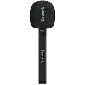 Saramonic Handheld Transmitter Holder for Blink 500 Pro TX Transmitters with Foam Windscreen and Built-in 1100mAh Battery/Charger (Blink 500 Pro HM)