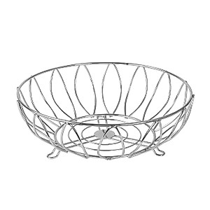 Spectrum Diversified Leaf Fruit Bowl, Chrome