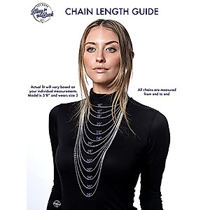 Bling For Your Buck Womens 18K Yellow Gold Plated Sliver 0.8mm Thin Italian Box Chain Necklace, 20"