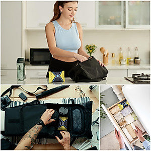 Zarpax 4.4 oz/125g Rechargeable Desiccant Packs Dehumidifier Bag - 12 Pack - Moisture Absorbers For Safes, Car, Bathroom, Storage - Moisture Remover Eliminates Humidity - Reusable Desiccant Bags