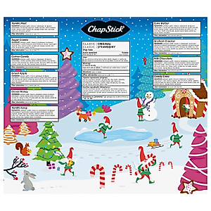 ChapStick 12 Days of Holiday Advent Calendar Lip Balm Gift Set - 0.15 Oz