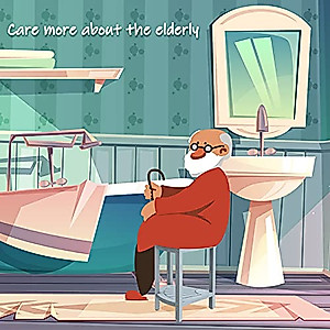 Bamfan Bamboo Corner Shower Bench Waterproof Stool with Space-Efficient Storage Shelf - Shower Stool Seat for Indoor or Outdoor Use(Bluish Grey)