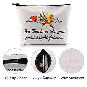 VAMSII Art Teacher Gifts Zipper Pouch Paint Brush Bag Art Teacher Appreciation Gifts Artist Gifts Art Major Gifts (Makeup Bag)