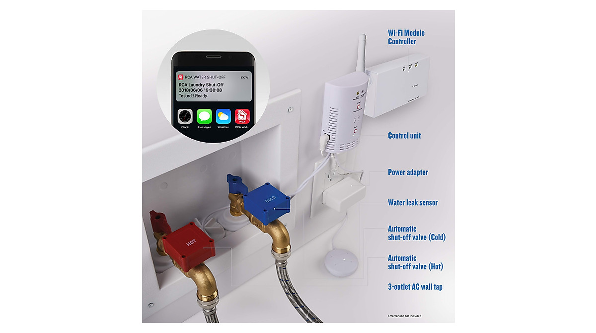 MyGuard Laundry Leak Detector: Auto Shut-Off & App Alerts!