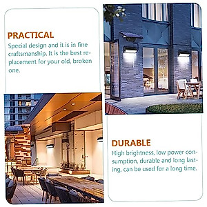 Housoutil 1 Set Solar Wall Light Solar Charging Solar Light Outdoor Sconce LED Wall Lamp Exterior Outdoor Wall Lights Solar Powered Lights Outdoor Outdoor Solar Lights for House