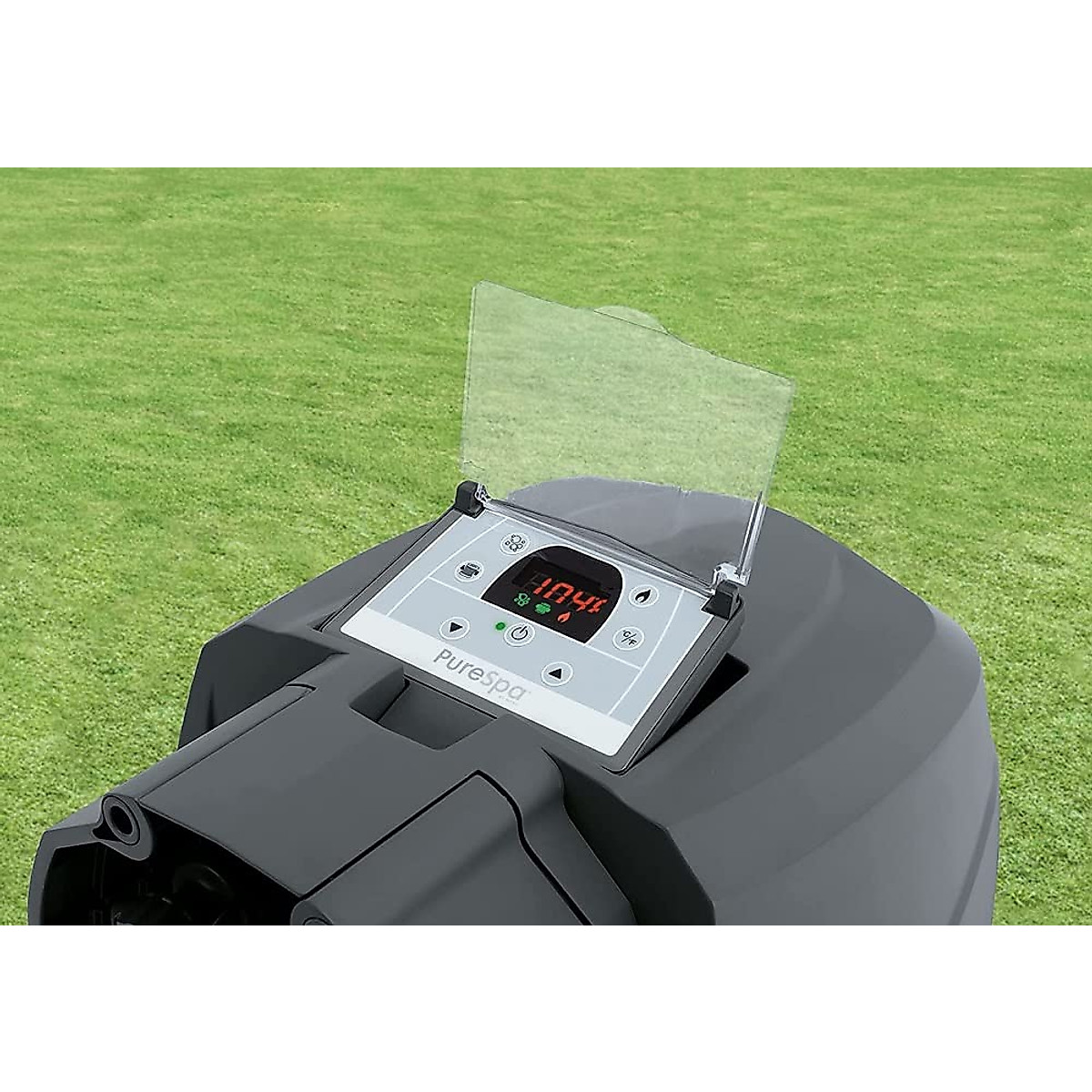 INTEX 28433EP PureSpa Bubble Deluxe Spa Set: Includes Energy Efficient Spa Cover – 120 Bubble Jets – Octagonal Design – 4 Person Capacity – 71" x 71" x 28"