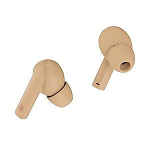 Cubitt True Wireless Earbuds Generation 2, 5.3 Bluetooth, IPX5 Water reistance, Premium Sound, Touch Control, Built in Microphone, Voice Assistance, Game Mode for Men and Women (Beige)