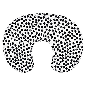 Multi-Use Nursing Pillow Cover, Soft Stretchy Breastfeeding Pillow Case, Nursing Pillow Slipcovers (Black Dot)