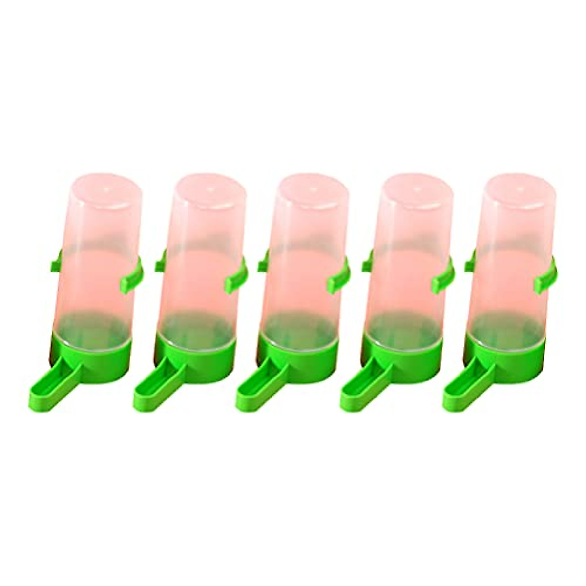 Scicalife 10PCS Bird Water Dispenser for Cage - Birds Feeder Drinker Waterer Clip with Automatic Drinking Water Sprinkler Proof Bird Cup for Parrots Budgie Cockatiel Lovebirds L