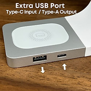 GRAV Wave Charge LFX-178; 3 in 1 Wireless Charging Station; Compatible with Apple iPhone, Apple Watch and Airpods; 15W MagSafe Charging Station; 18W Qualcomm 3.0 Quick Charge USB Adapter; (White)