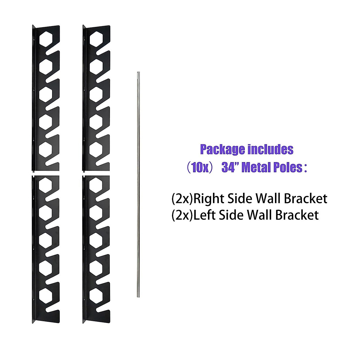 DIYTUNINGS 10 Roll Black Wall Mount Storage System Rack for Car Vinyl & Tint- Large Sign & Banner Material Holder,Organizer Fabric Spool Convenient Craft Stand